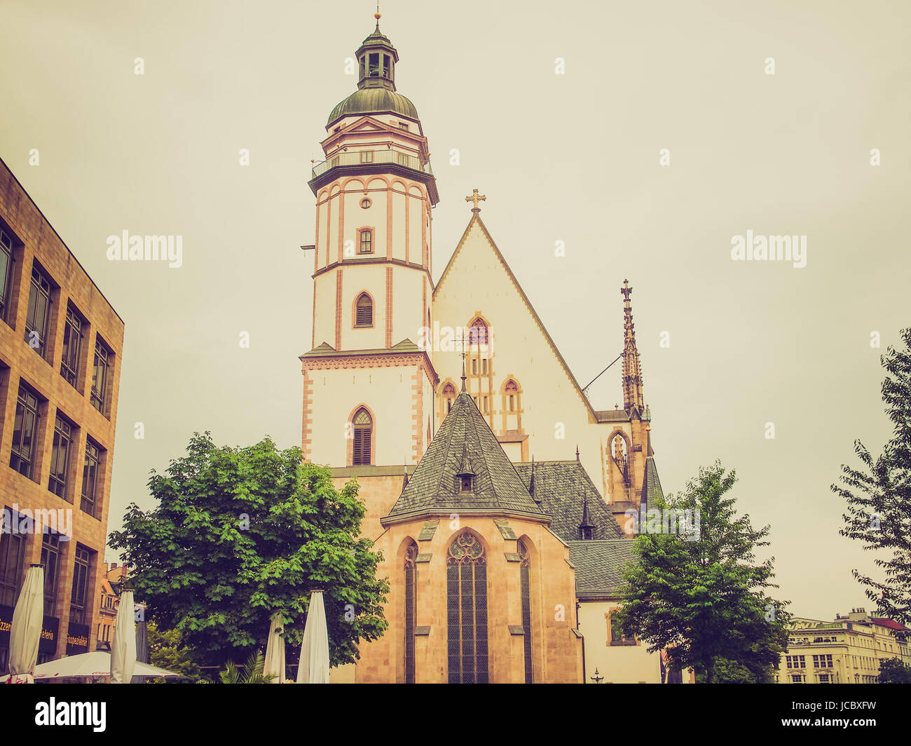 Thomaskirche St Thomas Church in Leipzig Germany where Johann Sebastian ...
