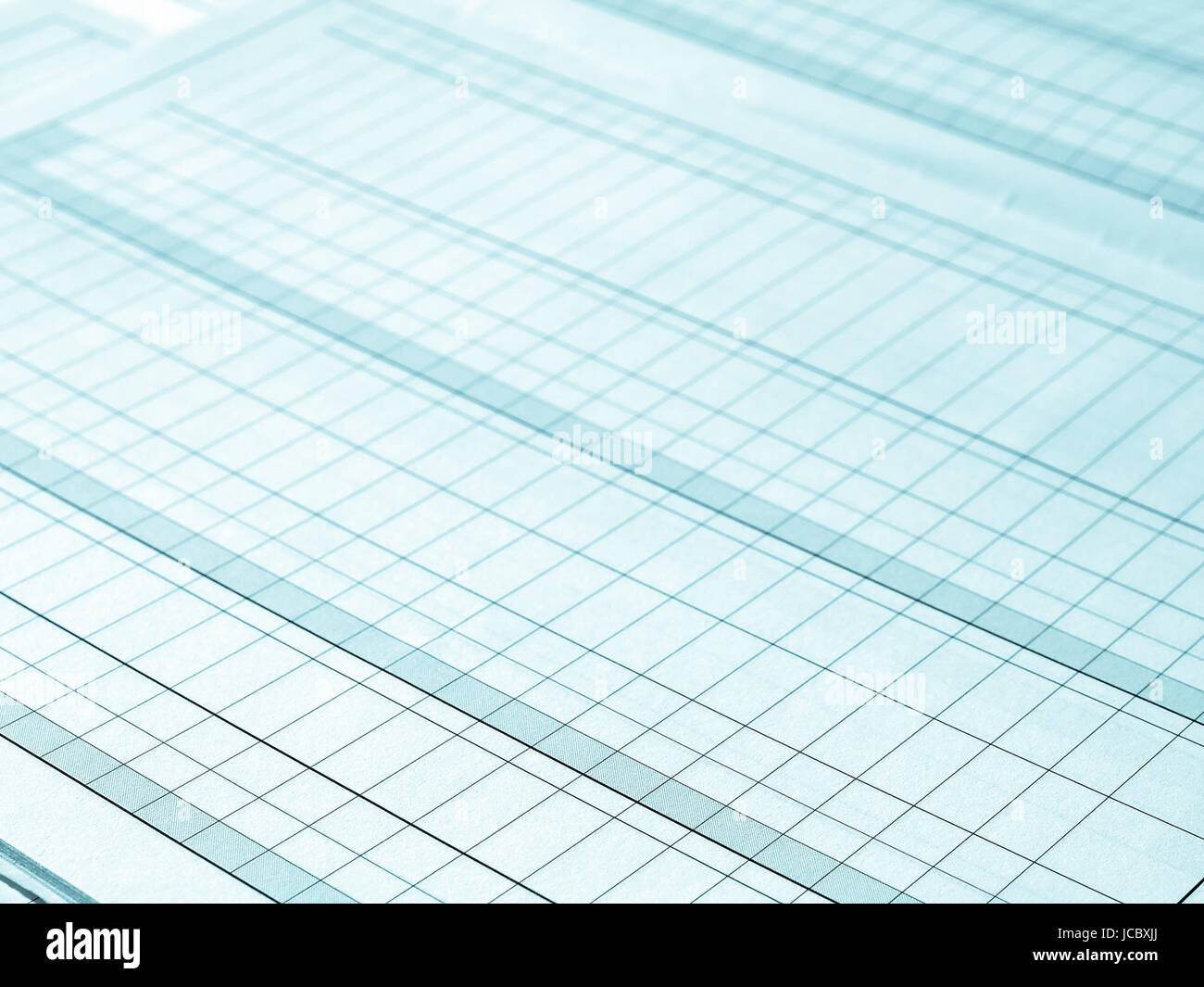 A blank paper form or business document - cool cyanotype Stock Photo ...