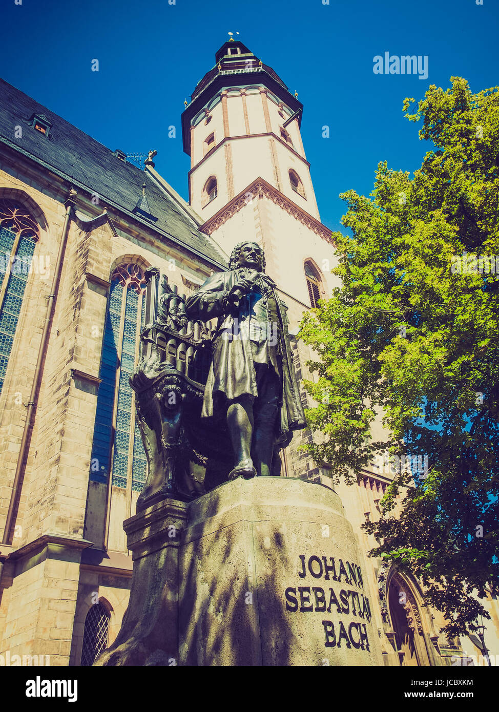 The Neues Bach Denkmal meaning new Bach monument stands since 1908 in ...