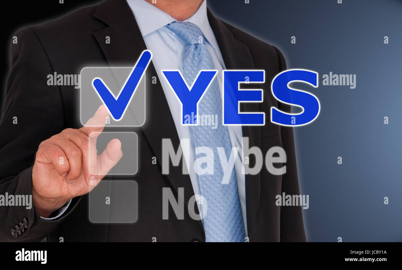 YES - positive opinion Stock Photo - Alamy