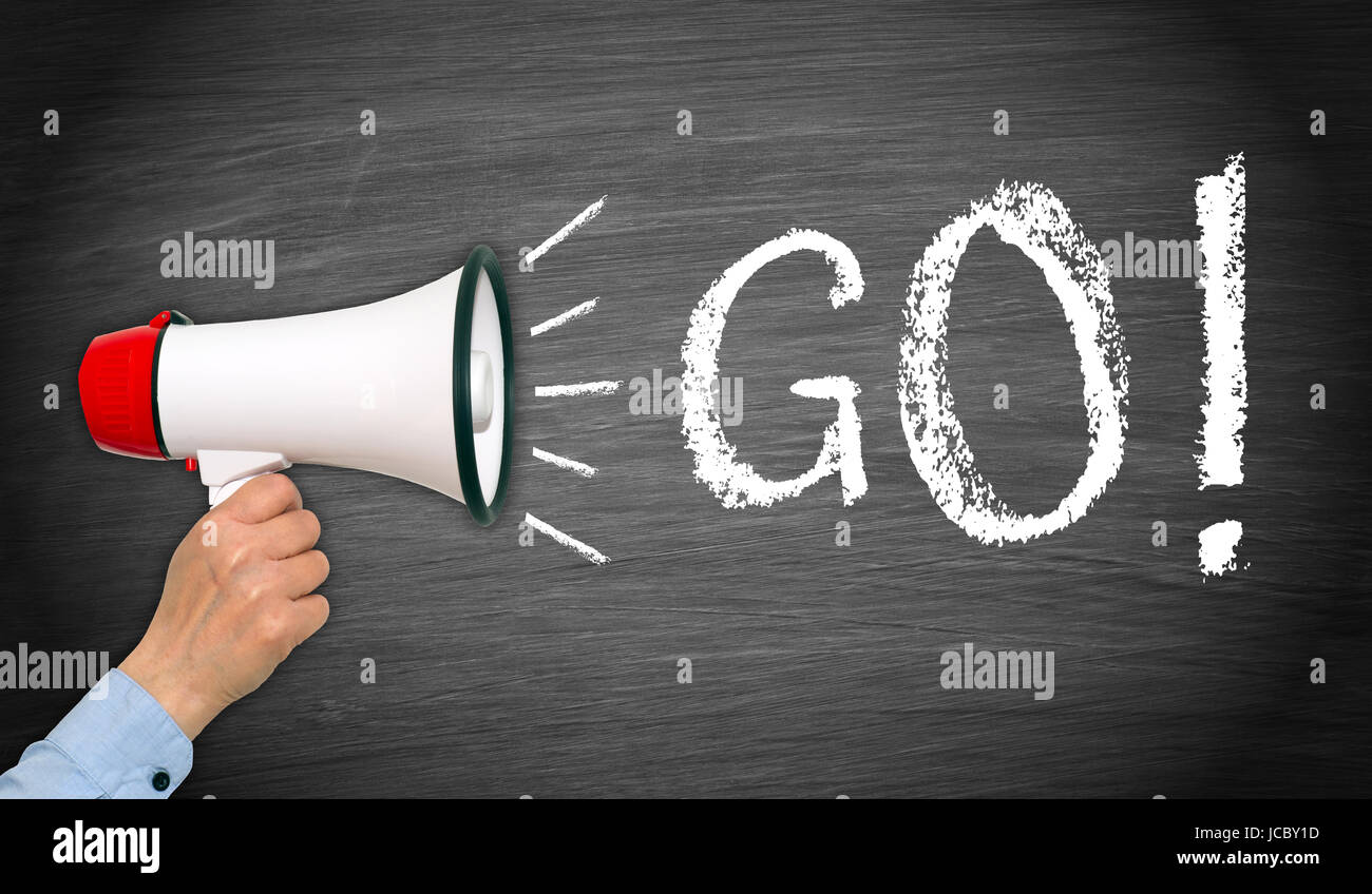 GO - motivation concept Stock Photo - Alamy