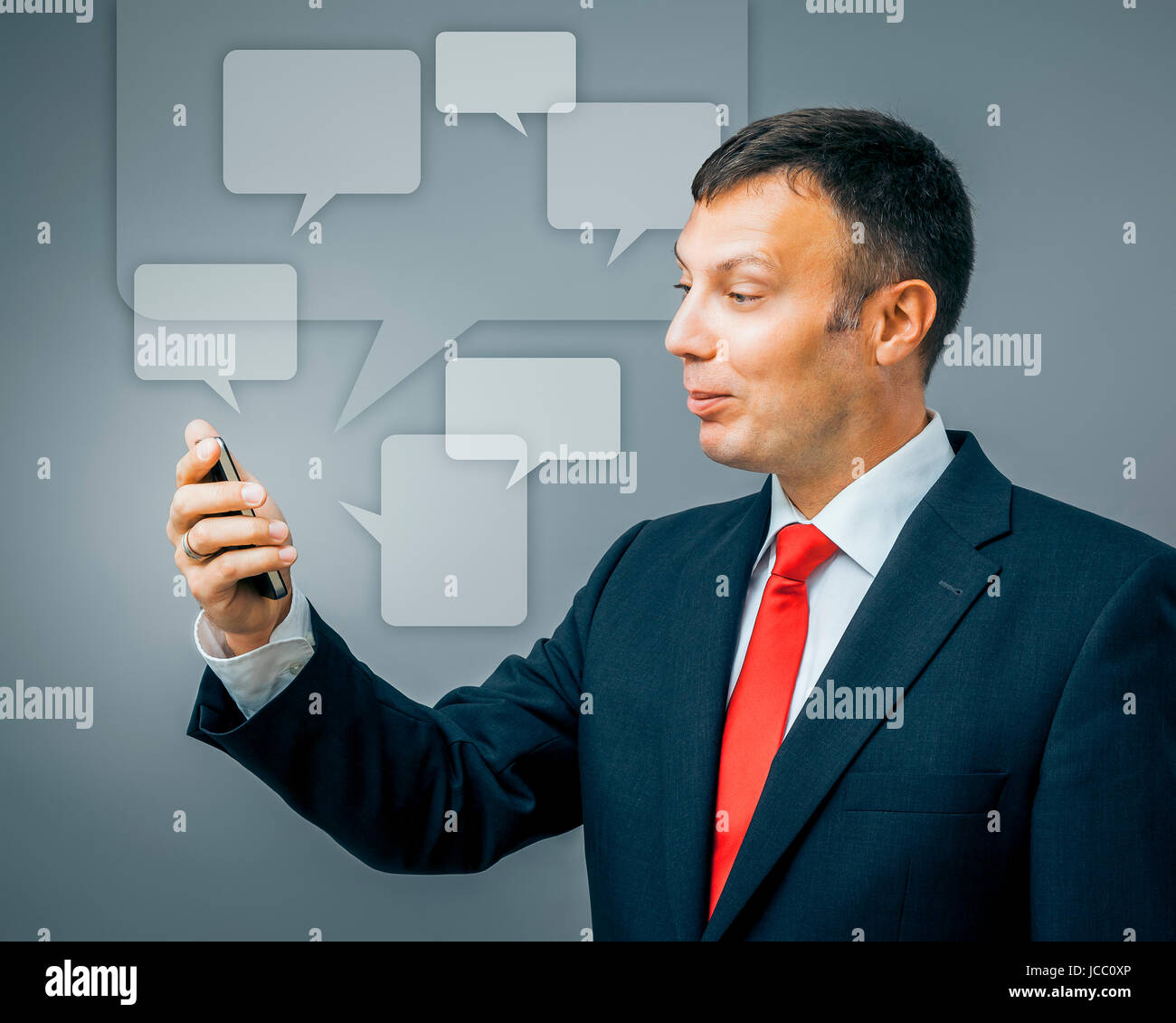 An image of a business man communication Stock Photo - Alamy