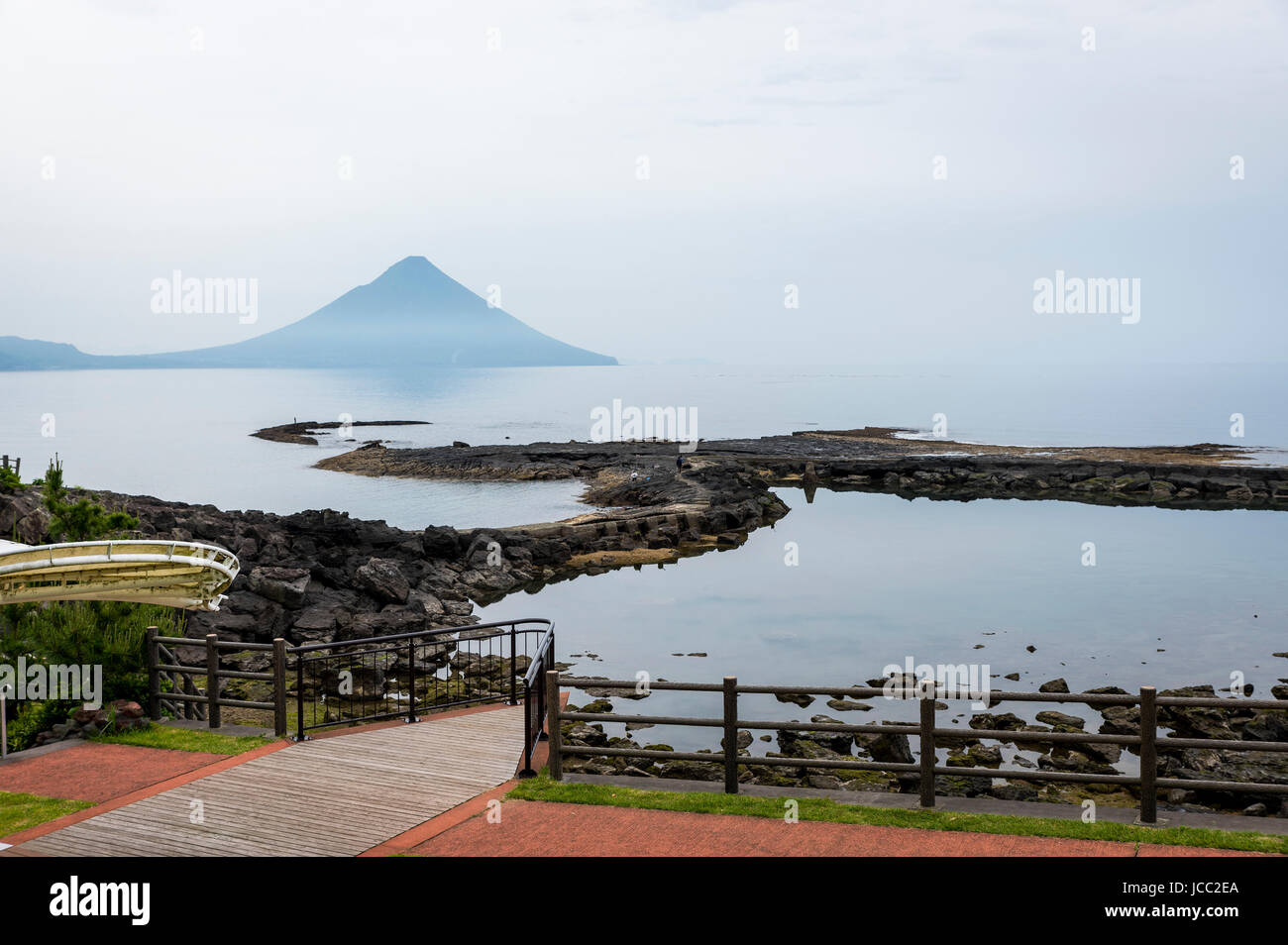 View of Kaimondake Volcano form Bandokorobana Natural Park ...