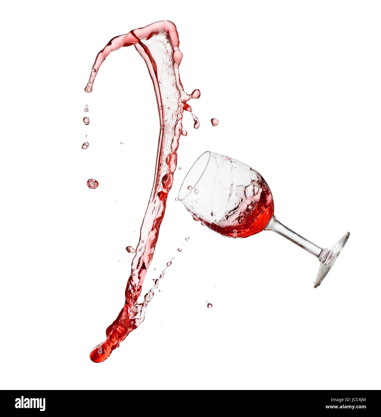Red wine splash with a glass isolated on white background Stock Photo ...