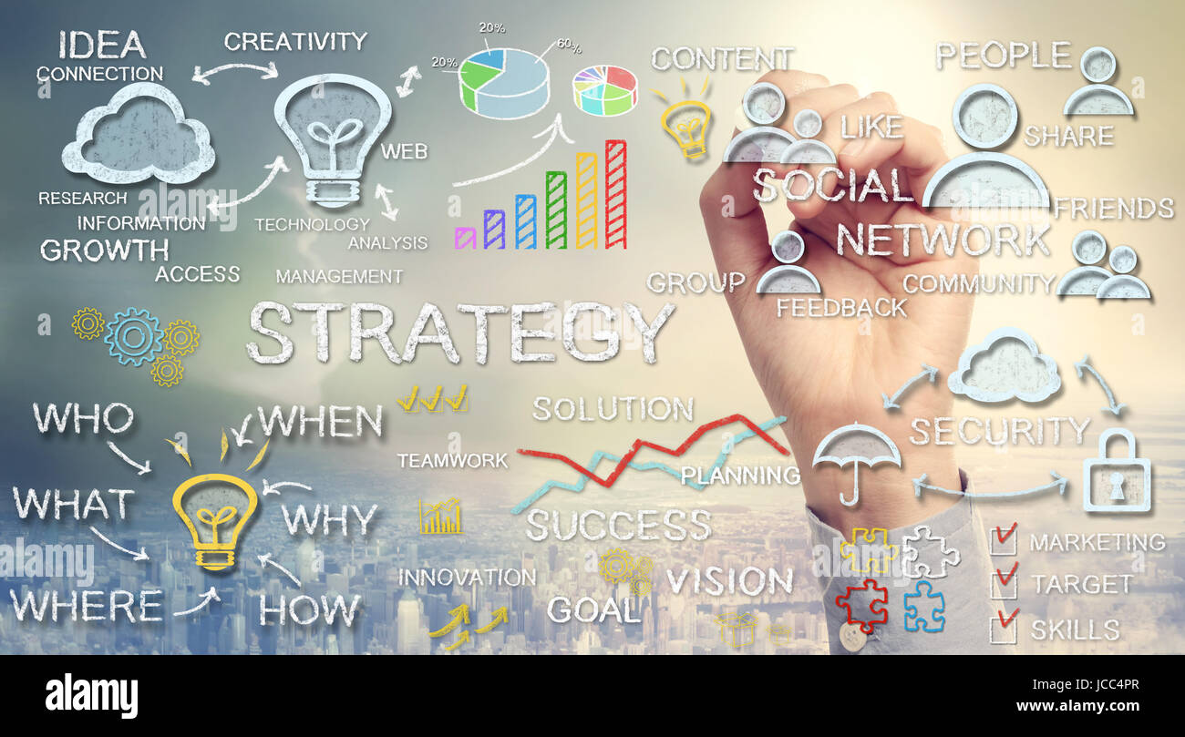 Cartoon illustration diagram communication network hi-res stock ...