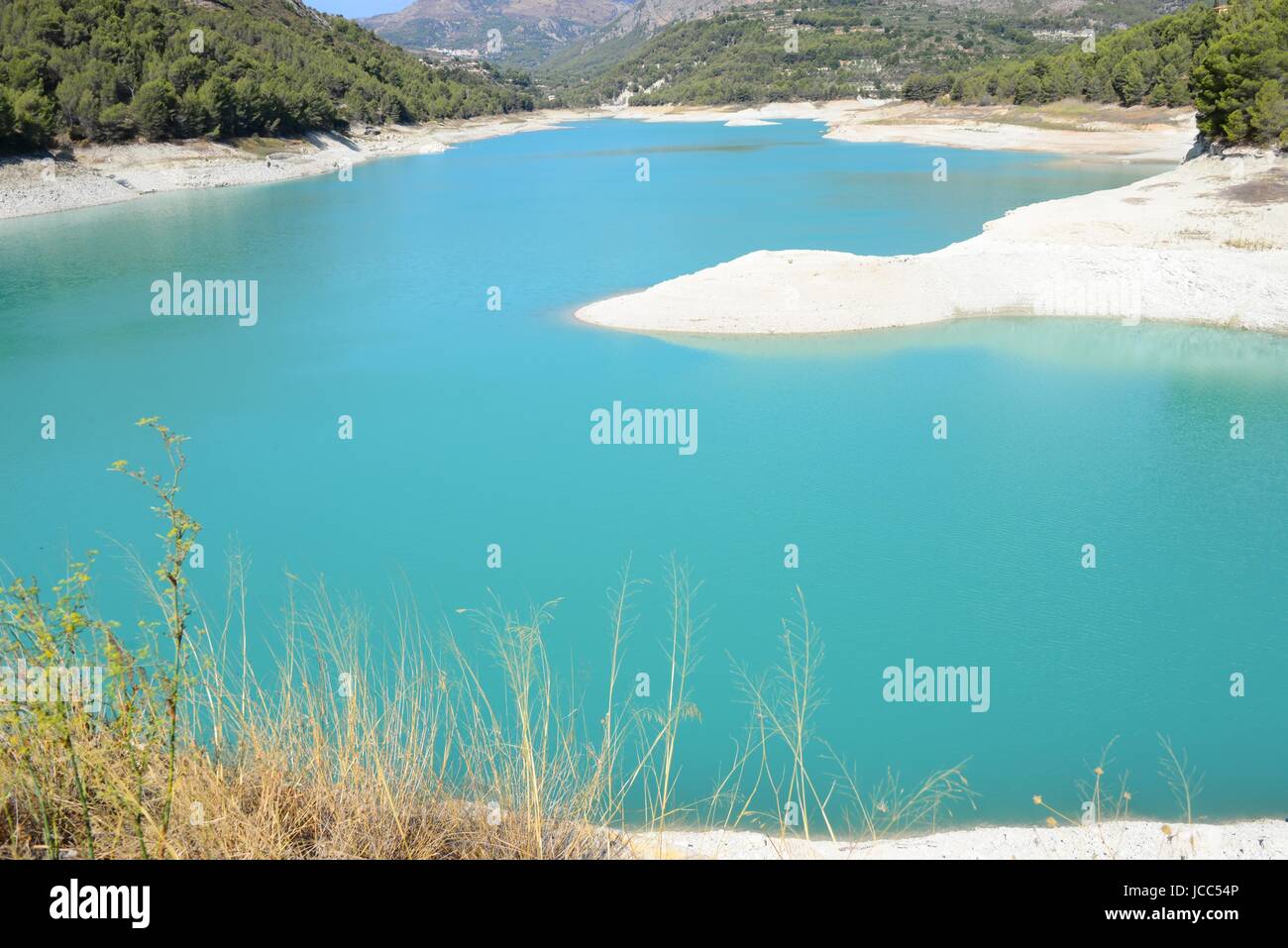 fast empty reservoir in guadalest - costa blanca - spain Stock Photo ...