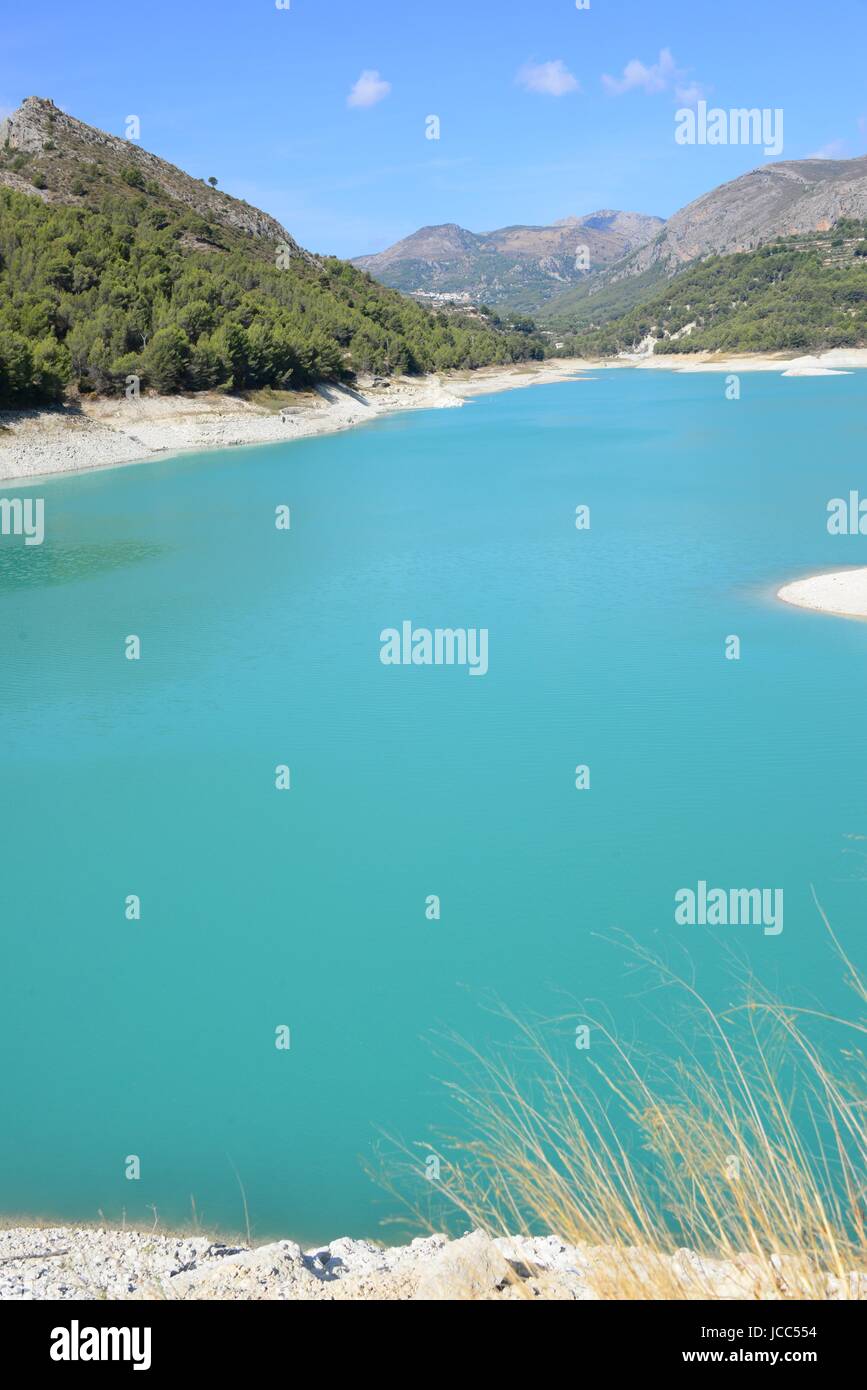 fast empty reservoir in guadalest - costa blanca - spain Stock Photo ...