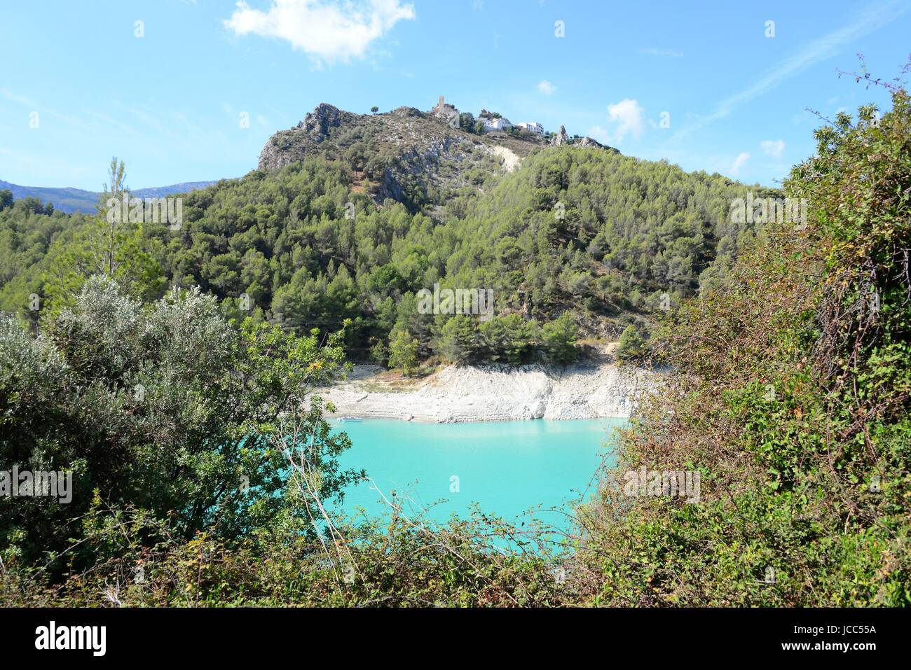 fast empty reservoir in guadalest - costa blanca - spain Stock Photo ...