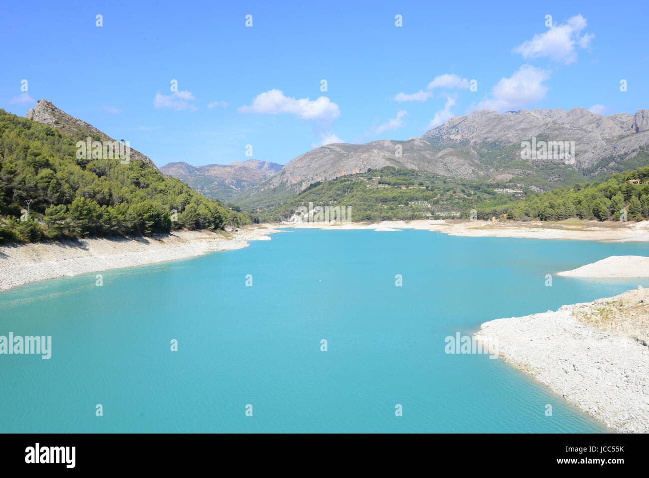 fast empty reservoir in guadalest - costa blanca - spain Stock Photo ...
