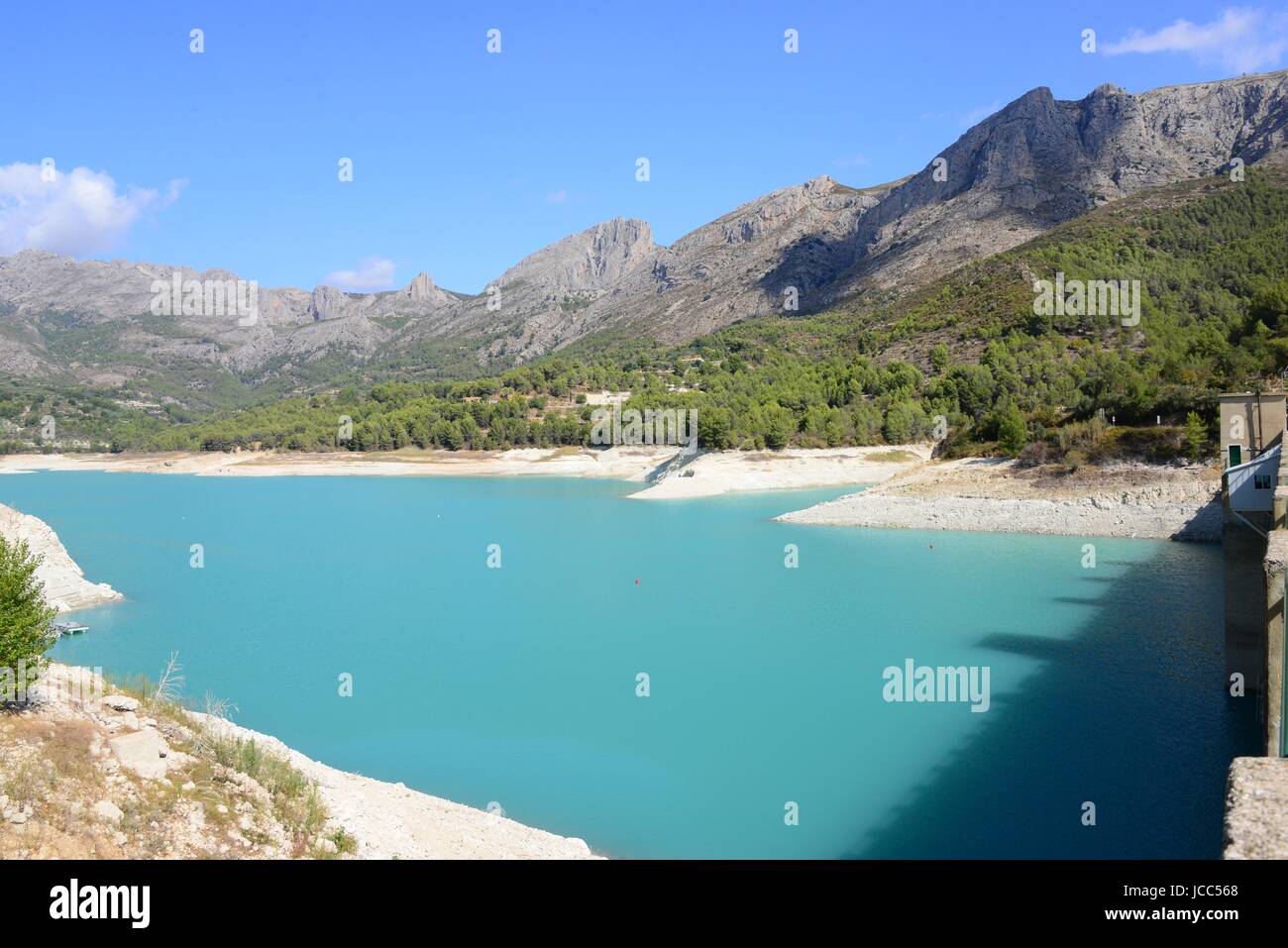 fast empty reservoir in guadalest - costa blanca - spain Stock Photo ...