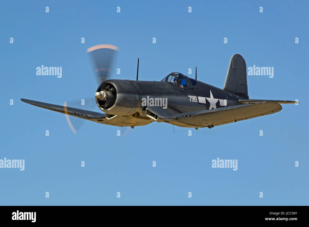 Airplane WWII F4-U Corsair flying at California air show Stock Photo ...