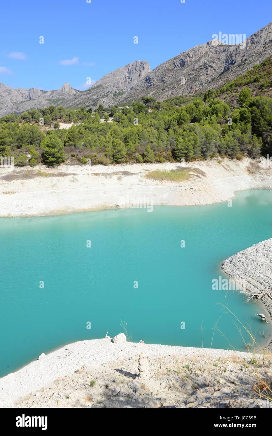 fast empty reservoir in guadalest - costa blanca - spain Stock Photo ...