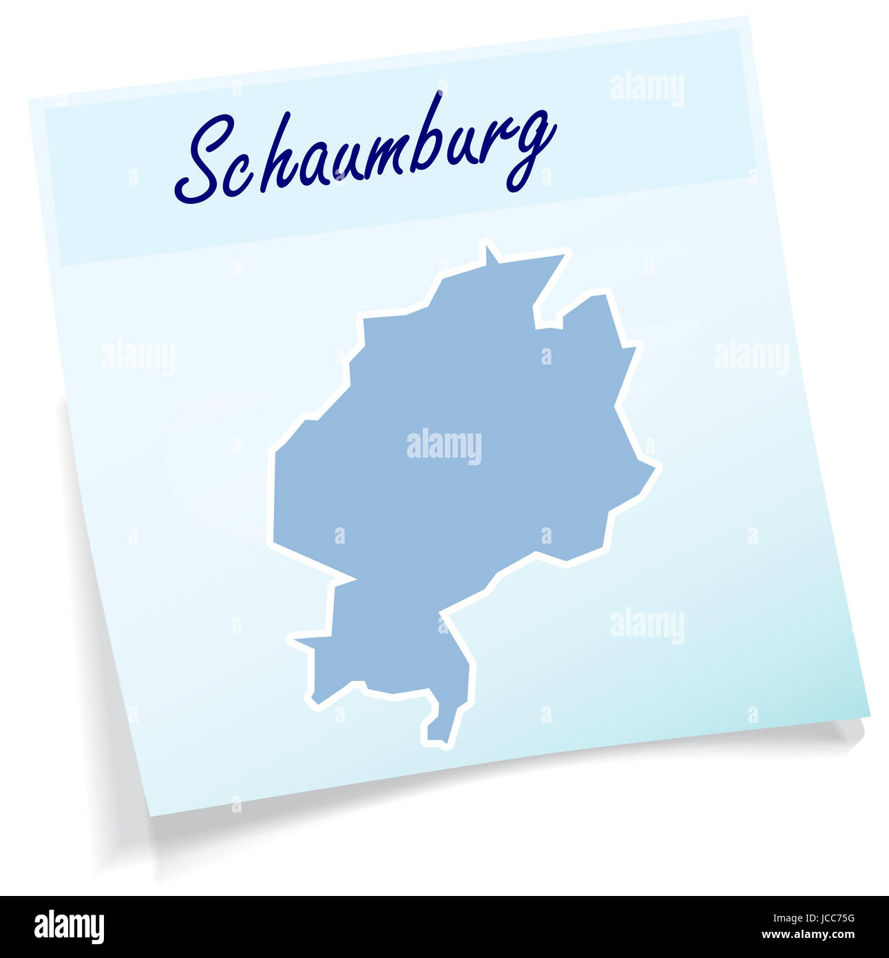 Schaumburg als Notizzettel in Blau Stock Photo - Alamy