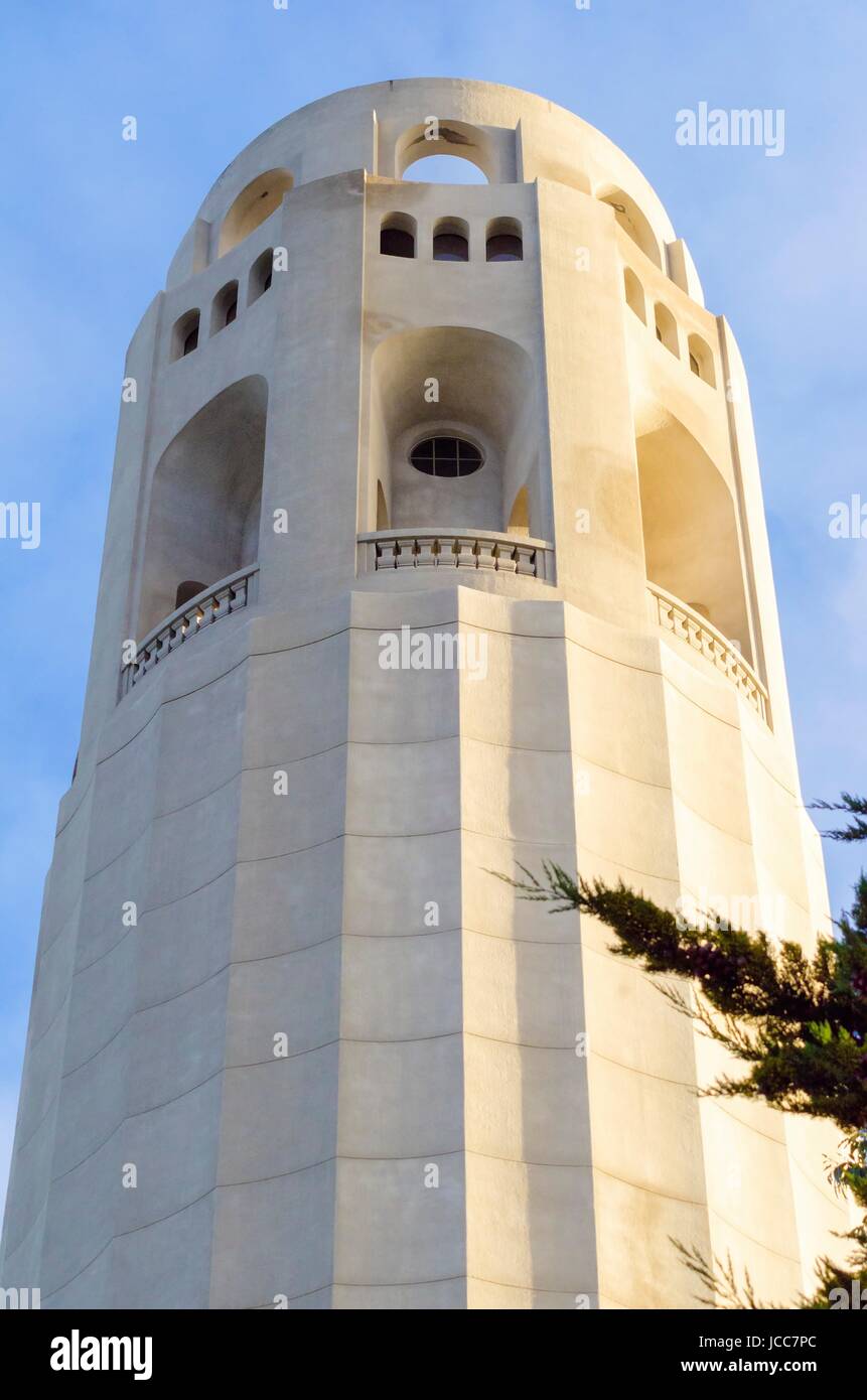 Coit Tower, aka the Lillian Coit Memorial Tower on Telegraph Hill ...