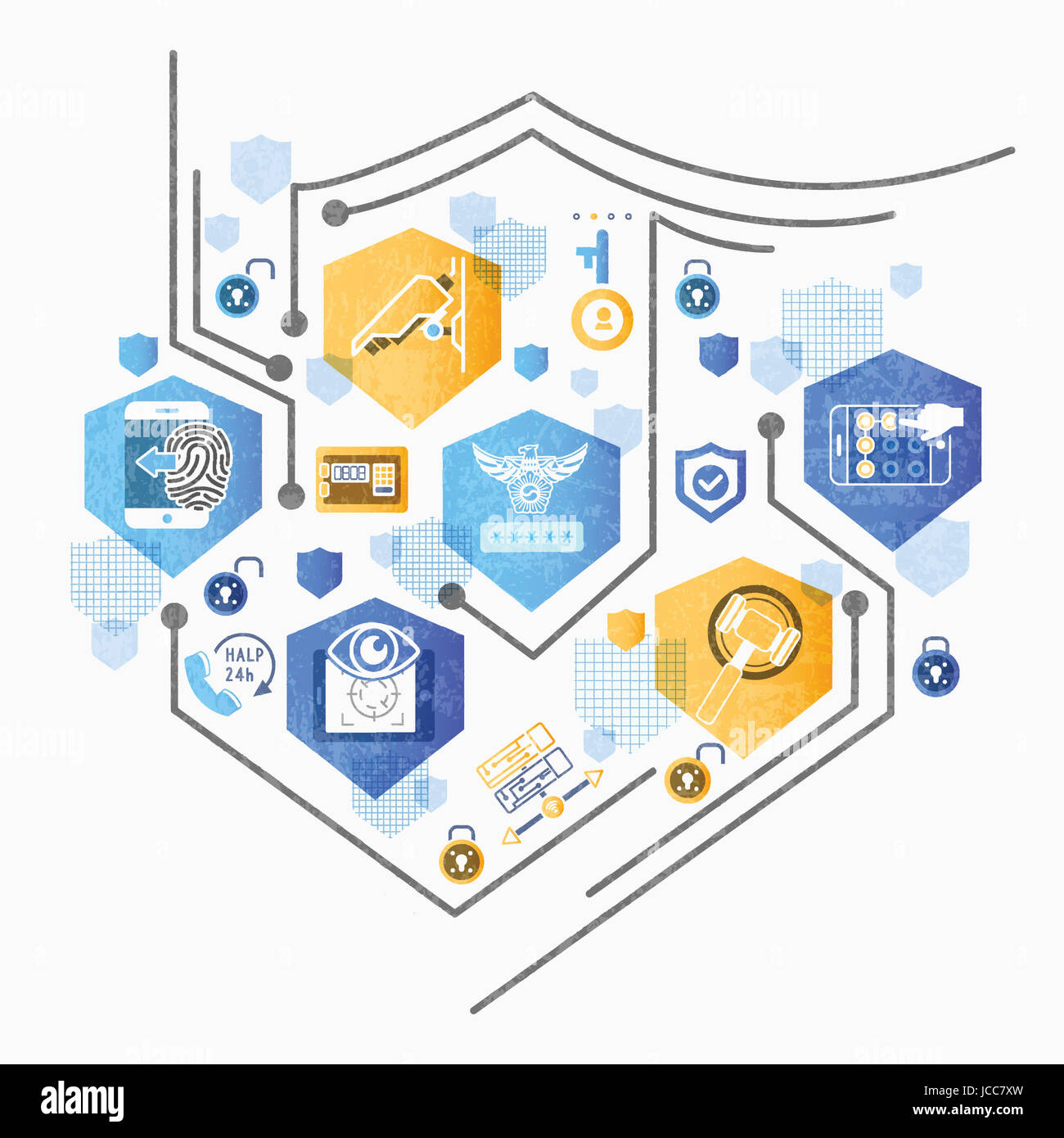 Infographic illustration related to security Stock Photo - Alamy