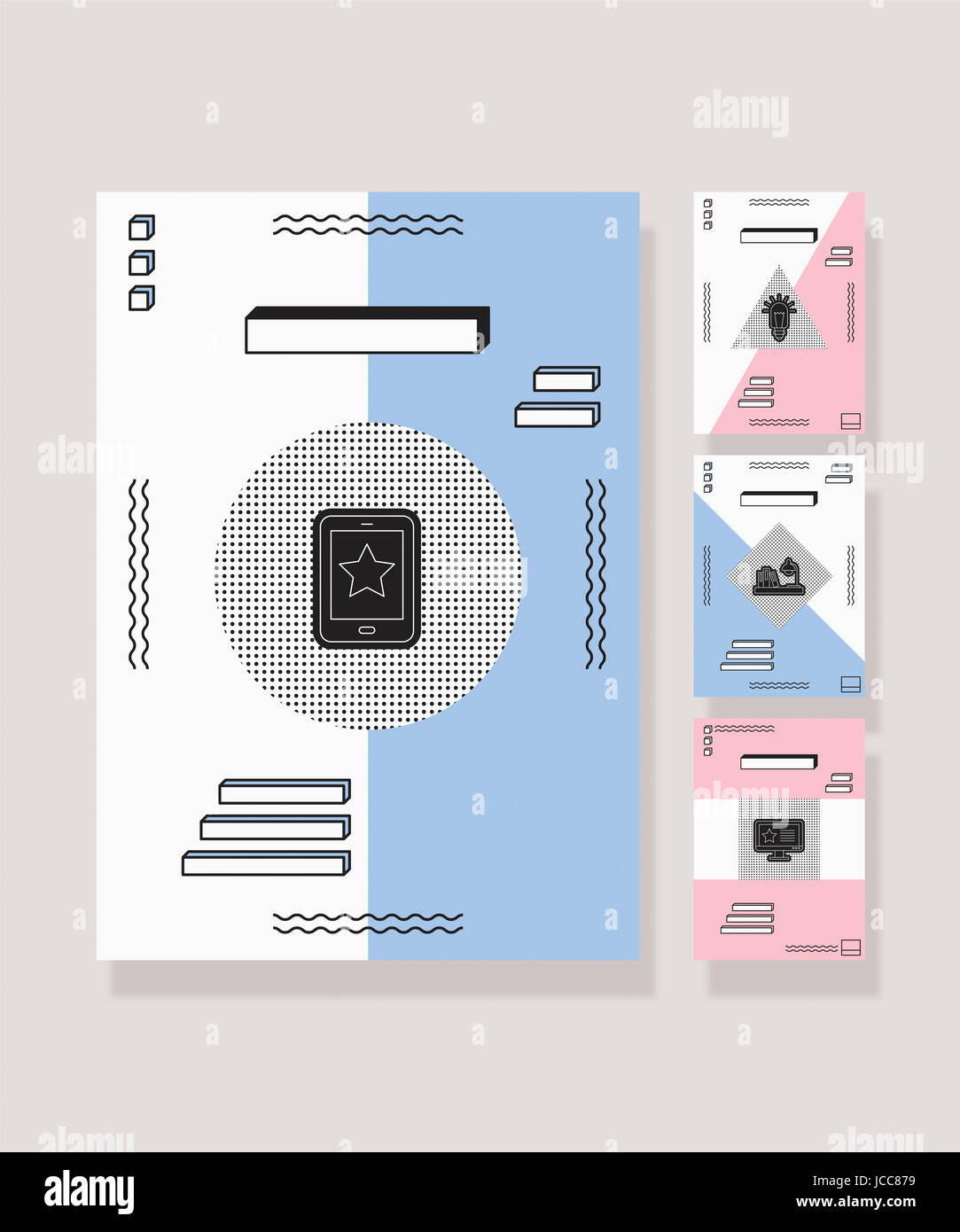 Patterns of diamonds, waves and dots Stock Photo - Alamy