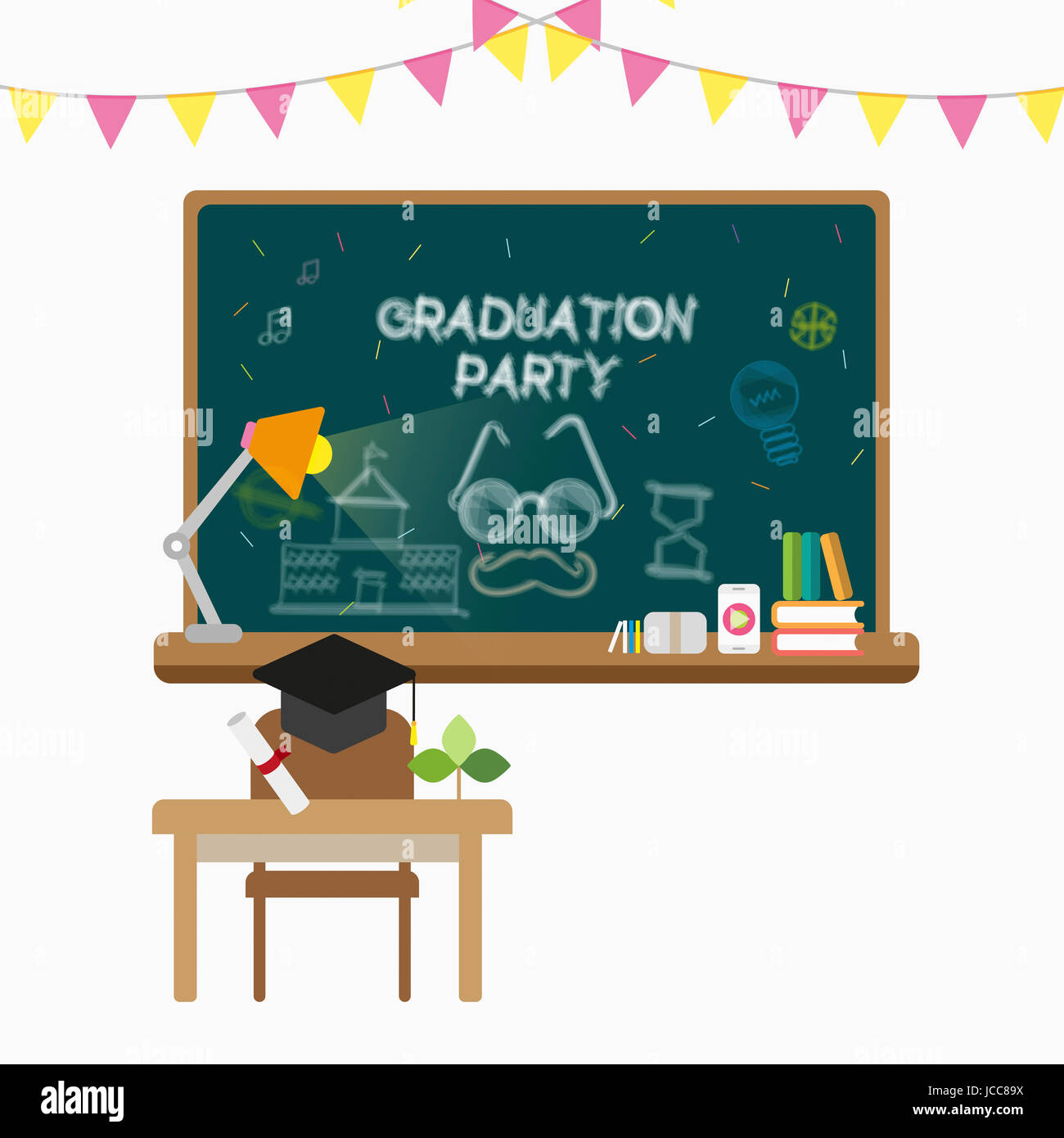 Various objects related to graduation Stock Photo - Alamy