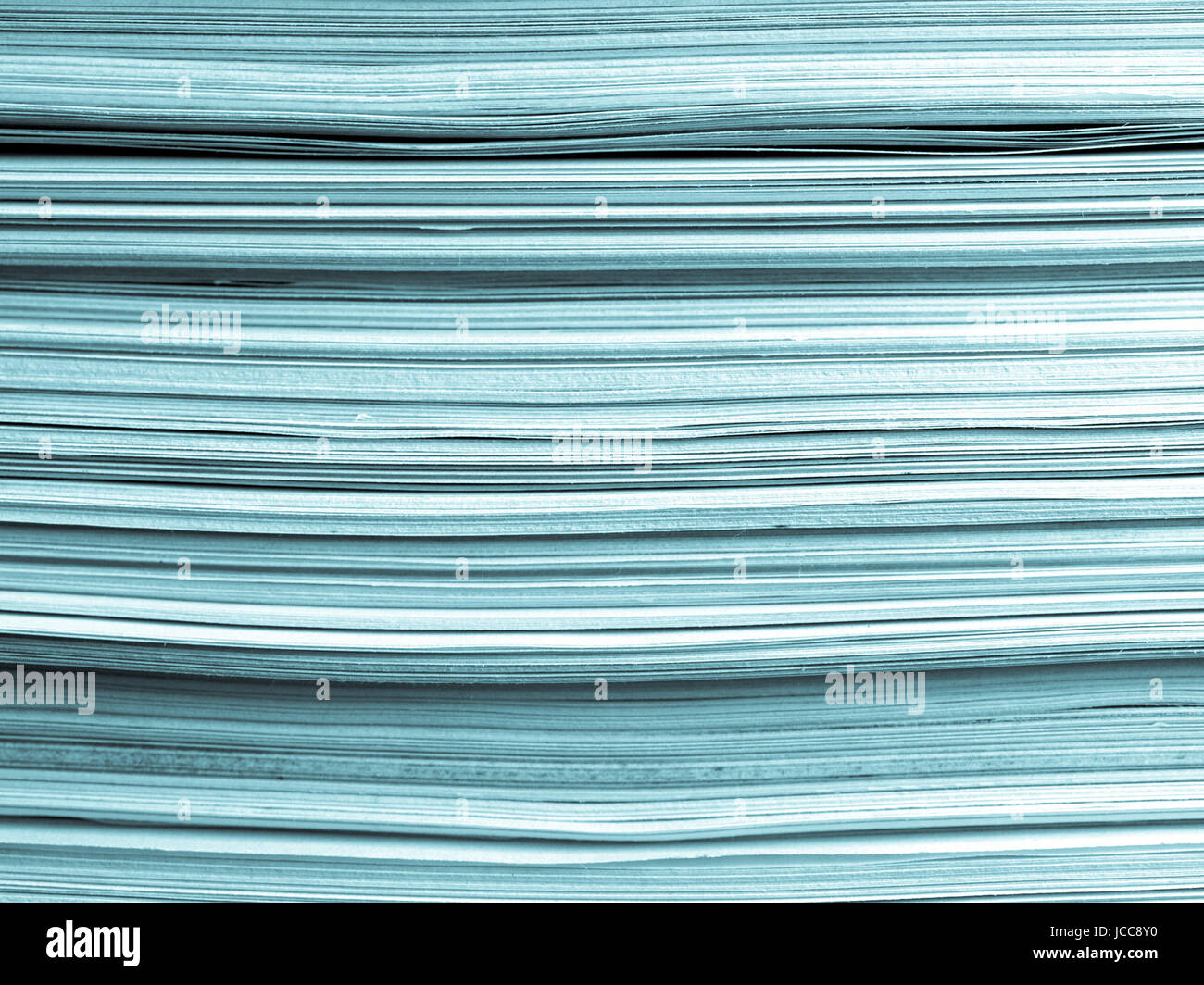Stack of blank paper sheets - cool cyanotype Stock Photo - Alamy