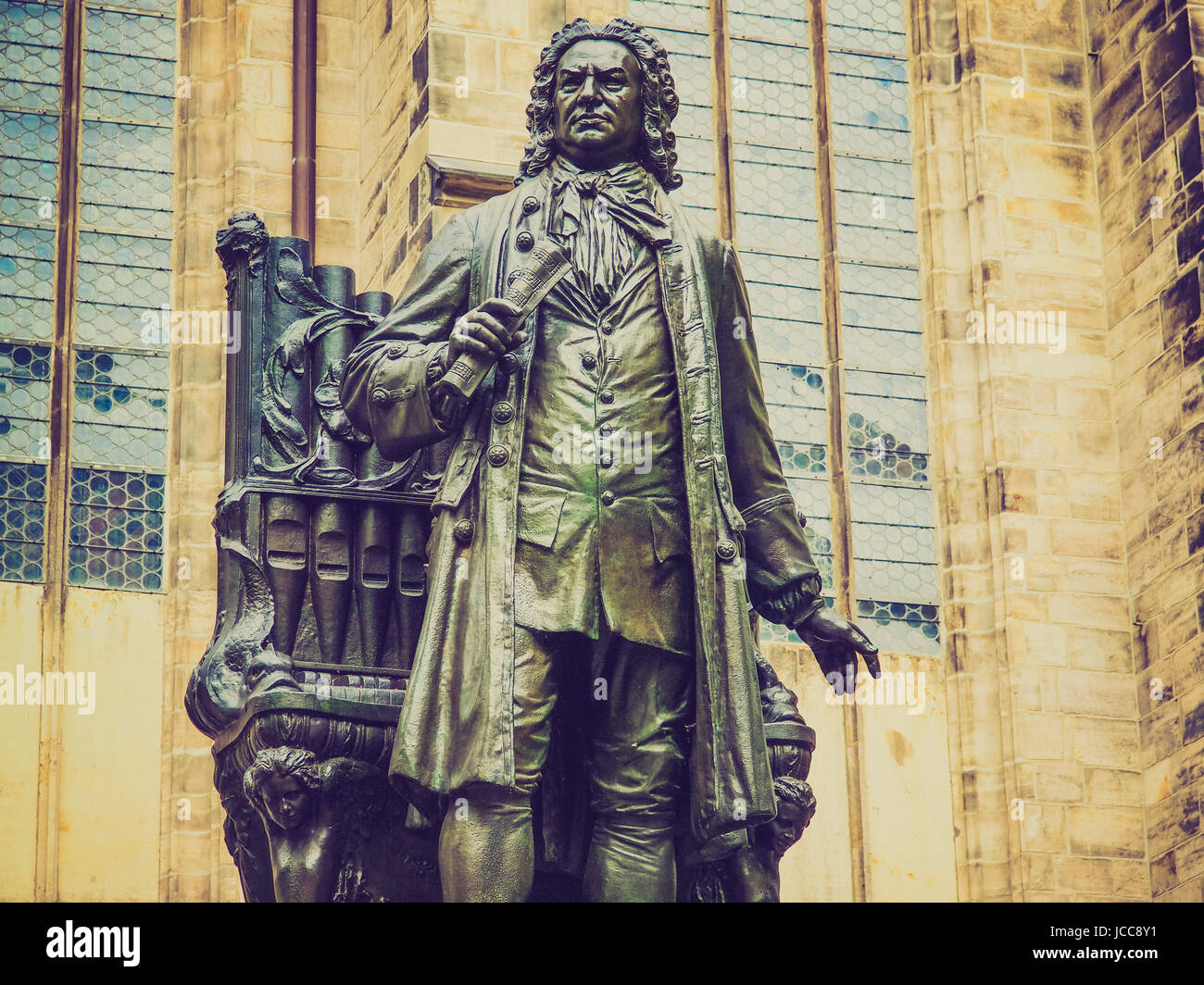 The Neues Bach Denkmal meaning new Bach monument stands since 1908 in ...