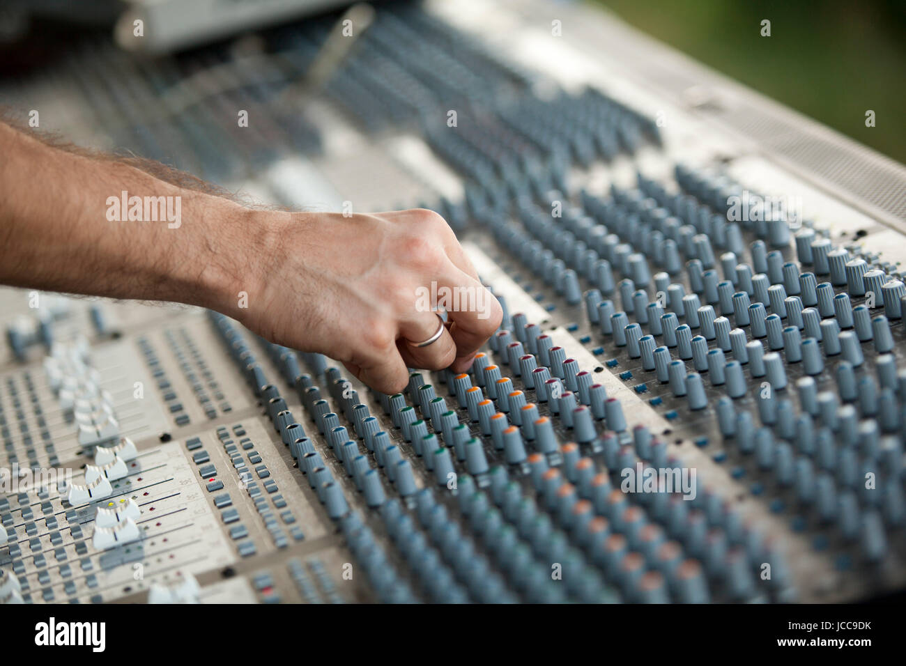 audio mixing panel Stock Photo - Alamy