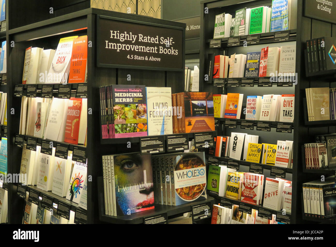 AmazonBooks in Time Warner Center, Columbus Circle, NYC, USA Stock ...