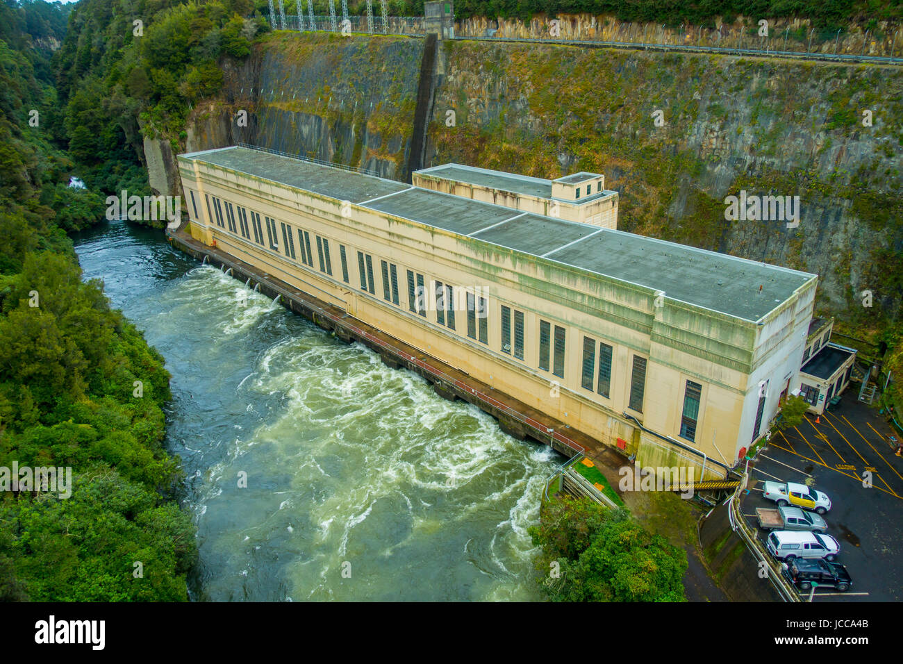 Hydroelectric Power Station on Waikato river, Arapuni, New Zealand ...