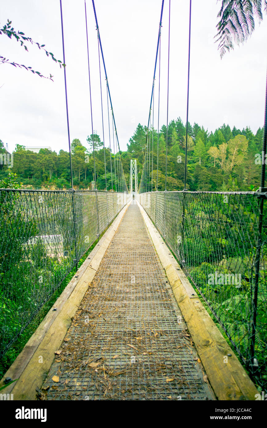 Arapuni Bridge over a Hydroelectric Power Station on Waikato river ...