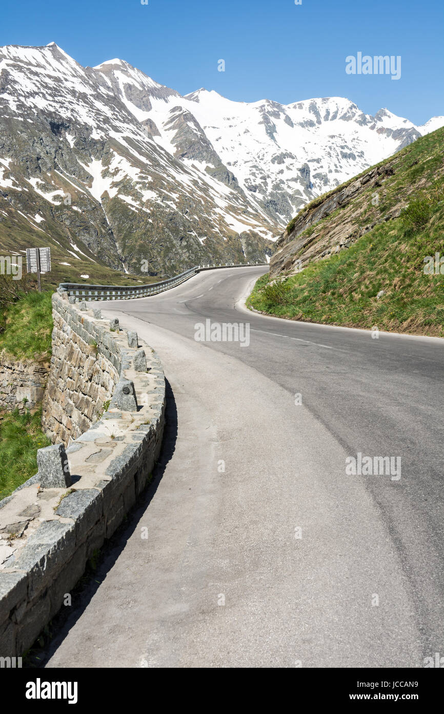 Mountain pass of the Grossglockner High Alpine Road in Austria Stock ...