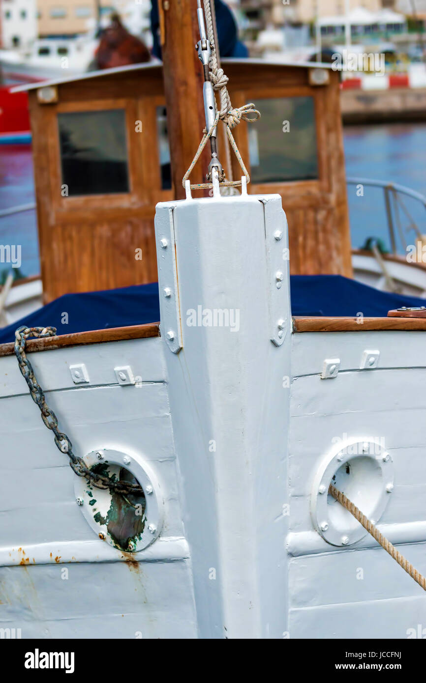 Close up of boat in the harbor Stock Photo - Alamy