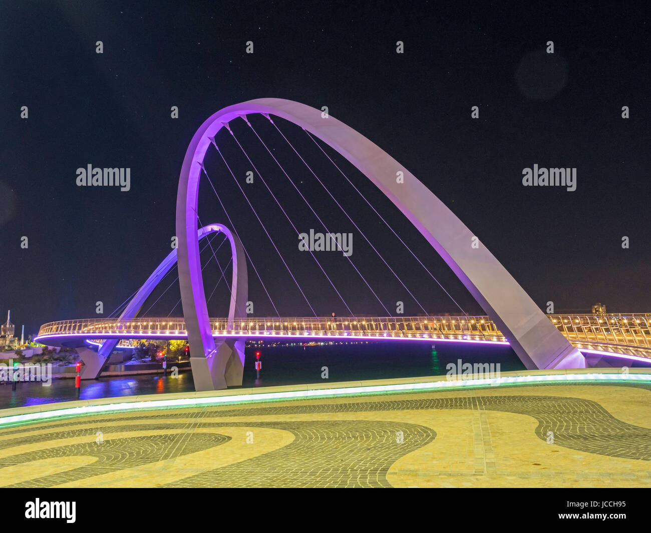 Elizabeth Quay Bridge, an iconic architectural feature of Elizabeth ...
