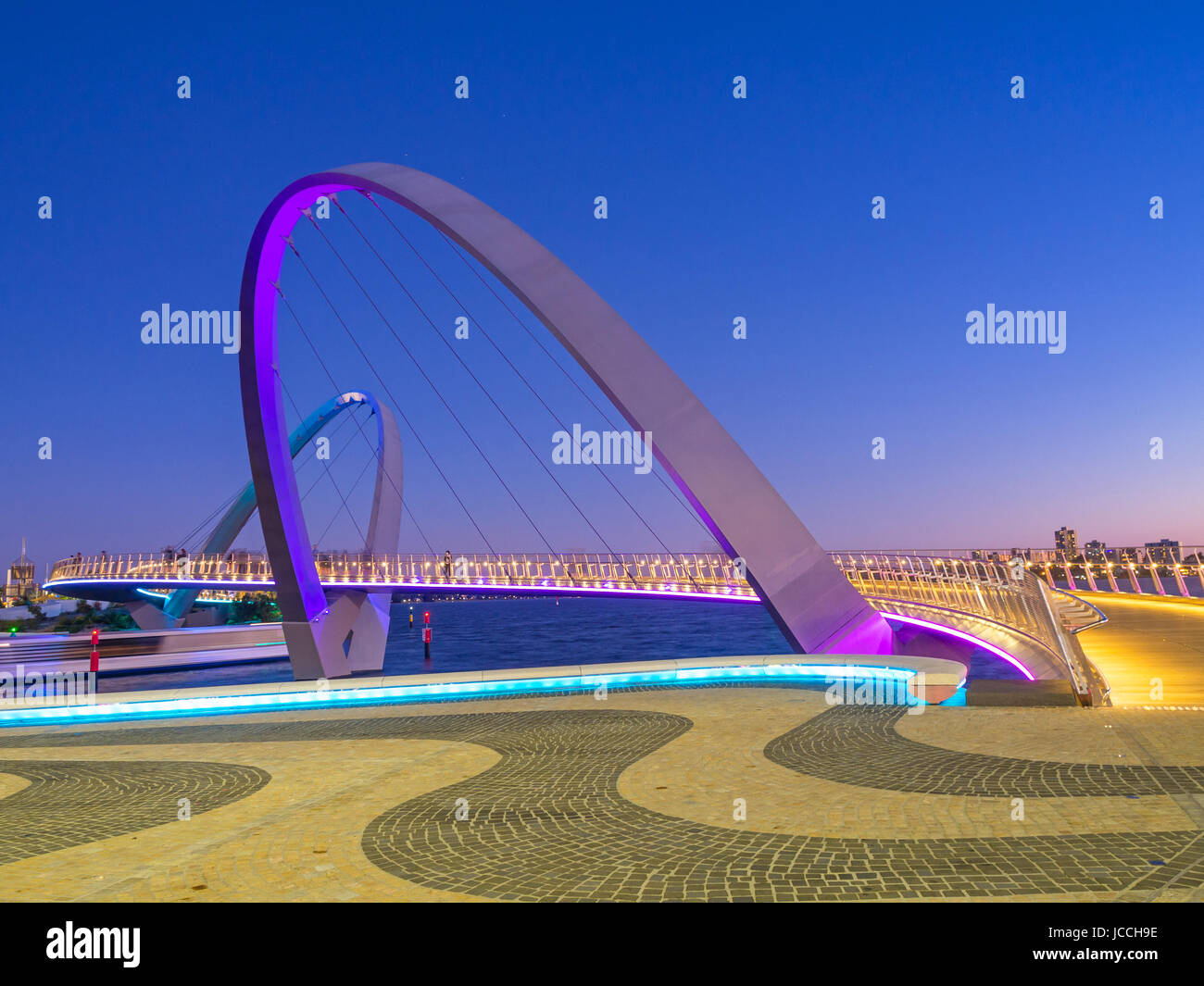 Elizabeth Quay Bridge, an iconic architectural feature of Elizabeth ...