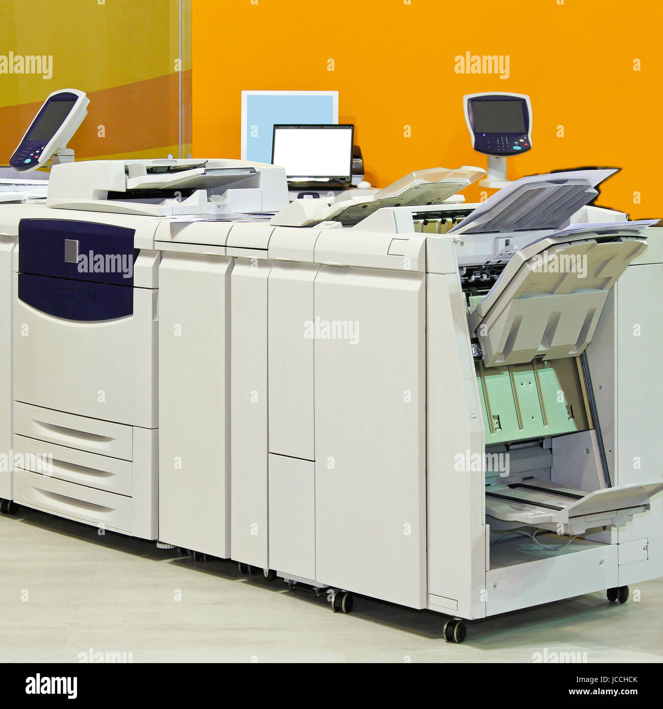 Big digital printer machinery in copy office Stock Photo - Alamy