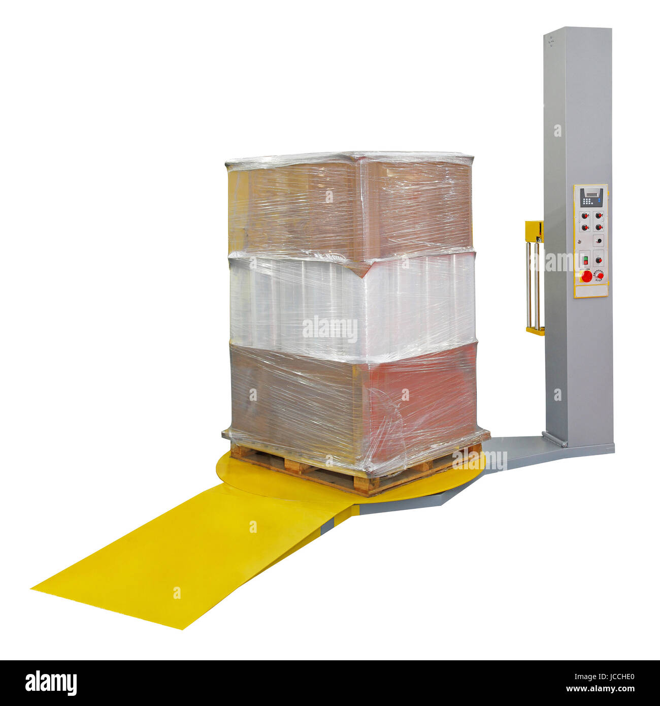 Stretch wrapping for pallet protection during transport isolated Stock ...