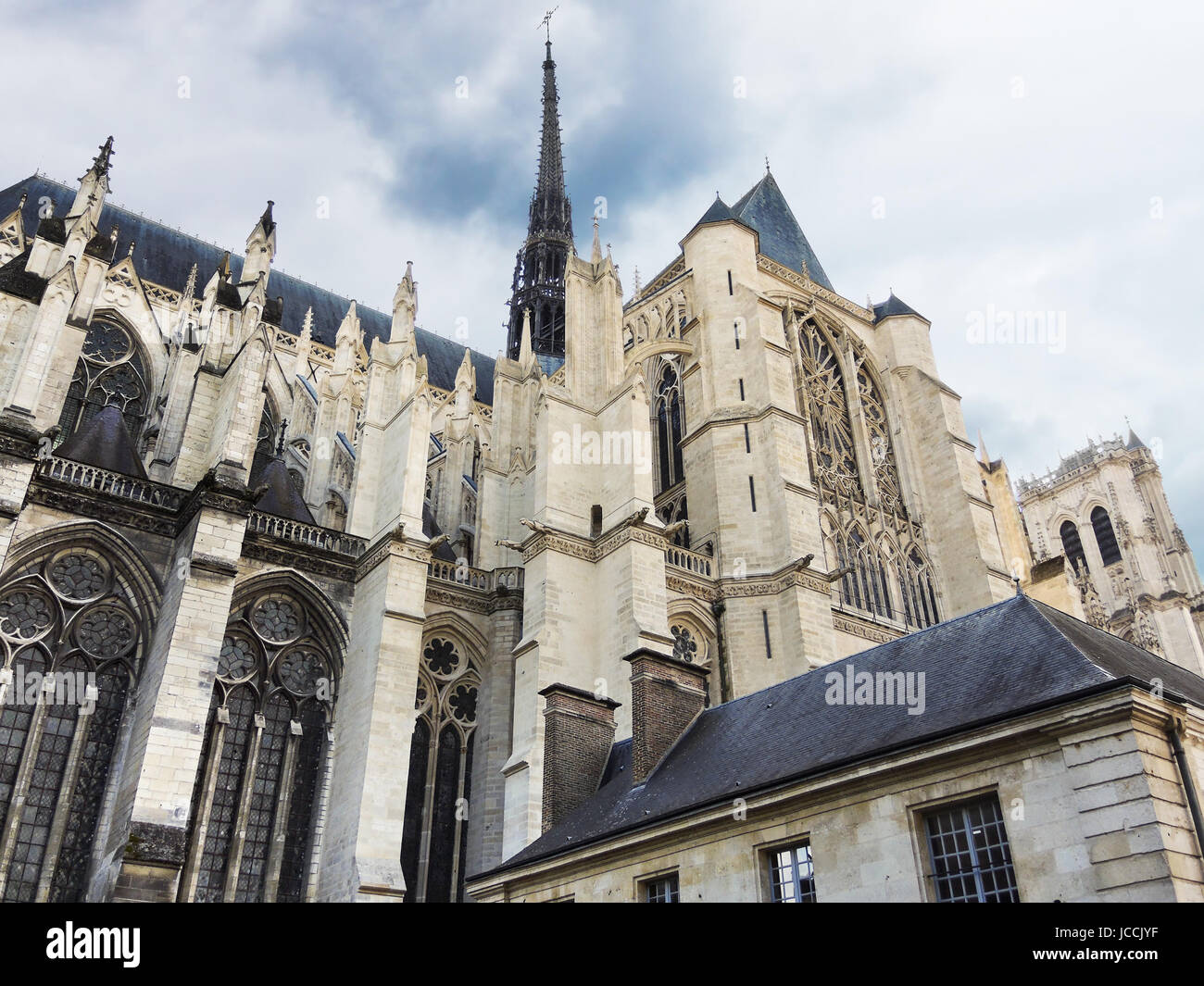 exterior of medieval Amiens Cathedral, picardy, France Stock Photo - Alamy