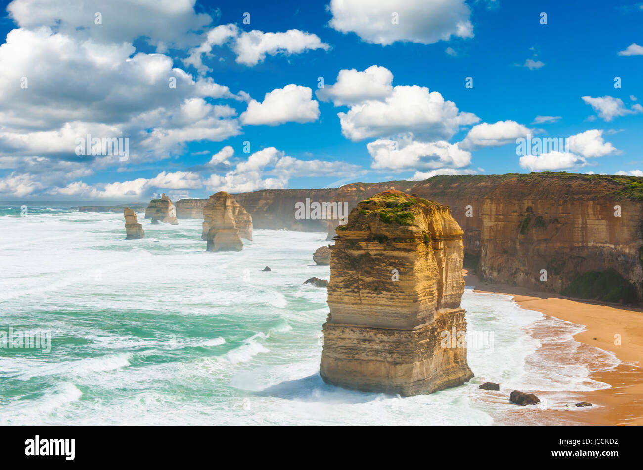 Twelve Apostles, natural landmark near the Great Ocean Road. Victoria ...