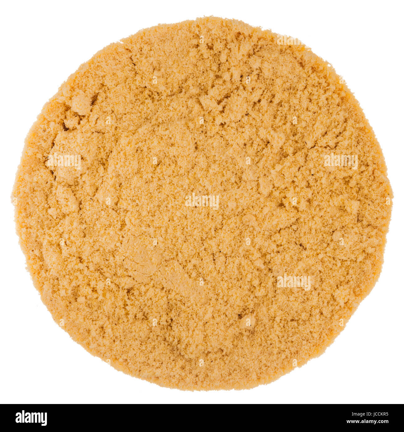 Extreme Macro Closeup of Mustard Powder texture in Circle Isolated on ...