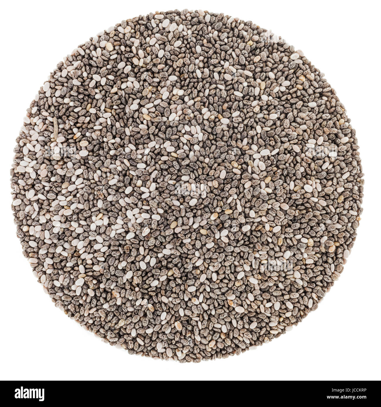 Perfect Circle of Chia Seeds Isolated on White Background Stock Photo ...