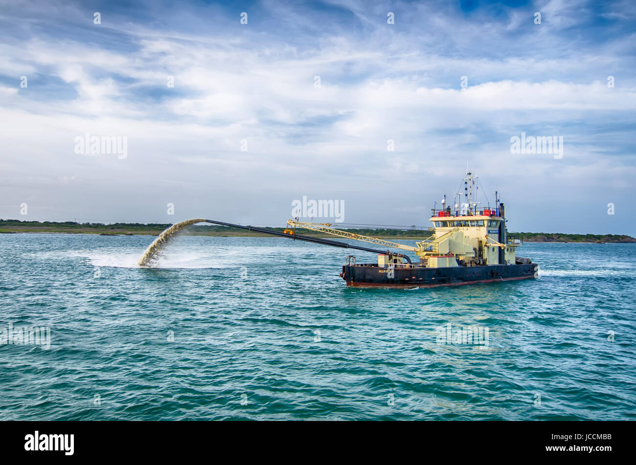 Dredging beach pipe hi-res stock photography and images - Alamy