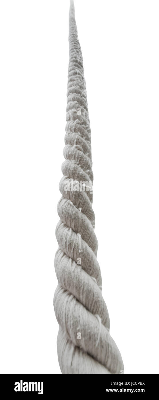 bottom view of textile rope isolated on white background Stock Photo ...