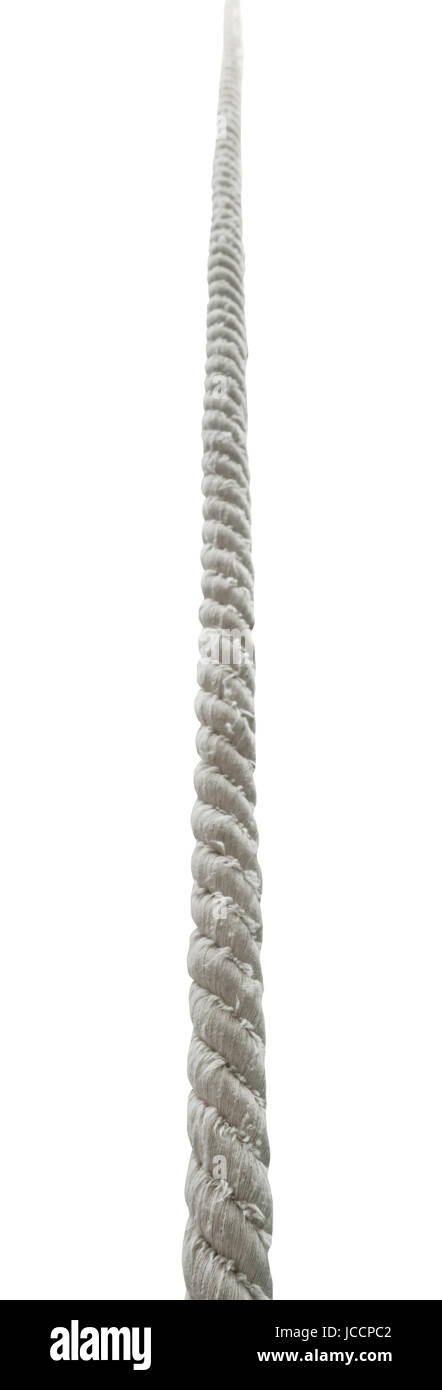 view from below of cotton rope isolated on white background Stock Photo ...