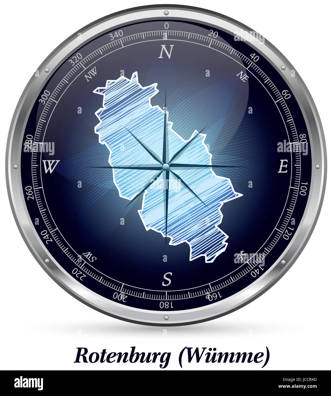 Rotenburg mit Grenzen in Chrom Stock Photo - Alamy