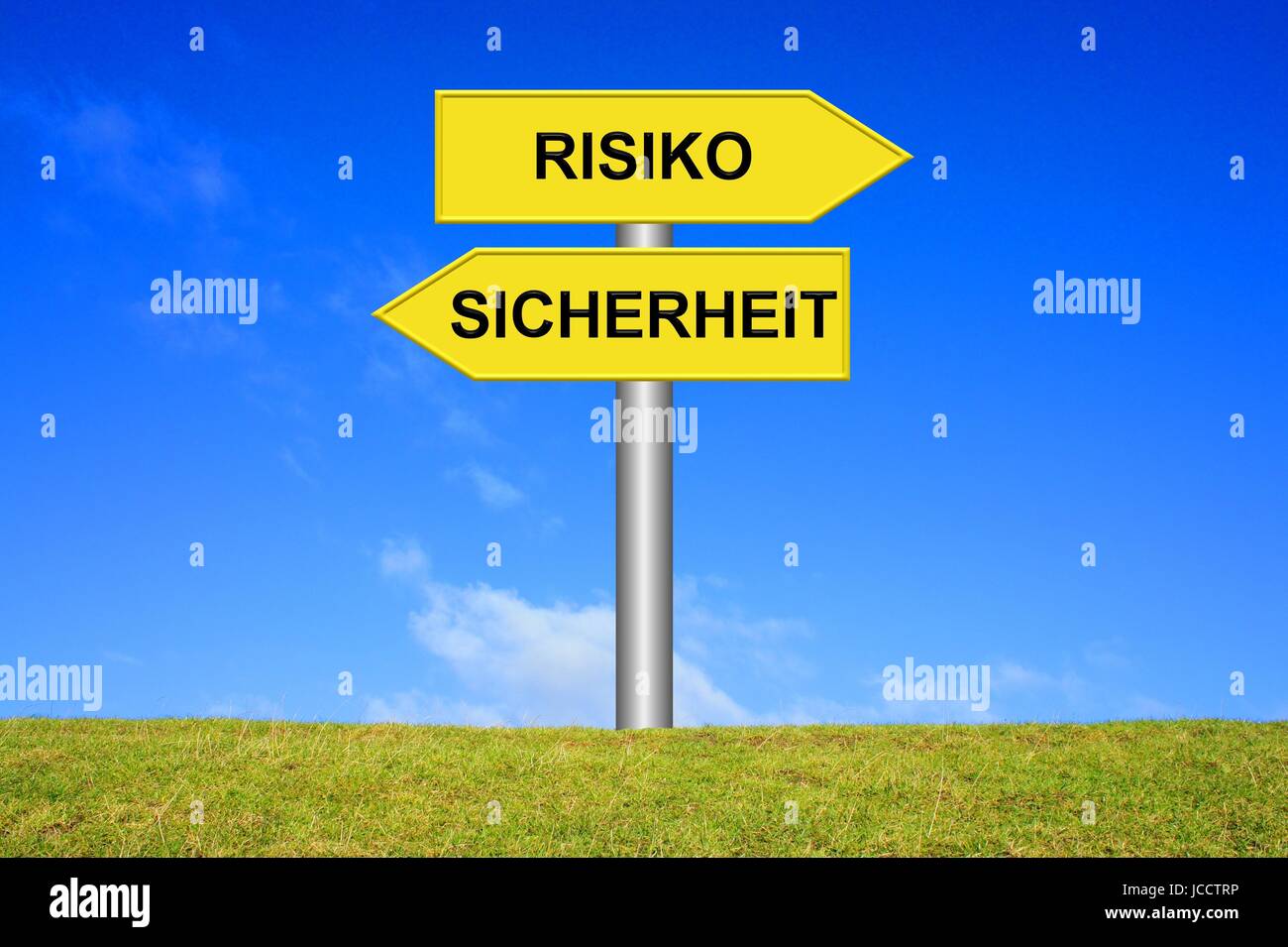 sign signpost: safety / risk Stock Photo - Alamy