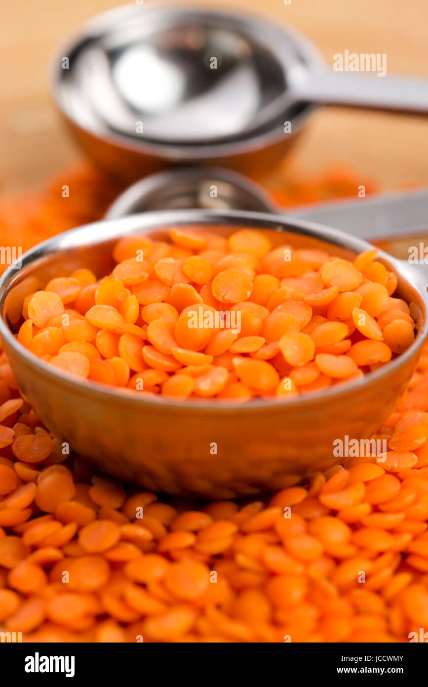Dry Organic Red Lentils Stock Photo - Alamy