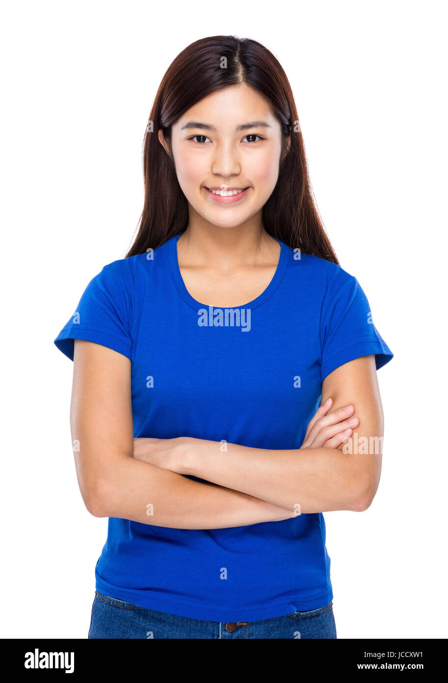 Chinese woman crosshand Stock Photo - Alamy