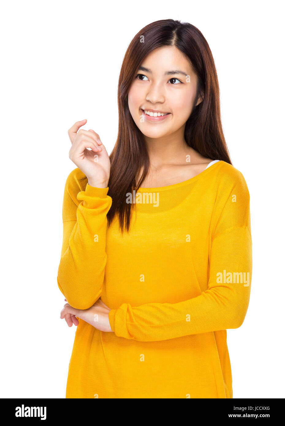 Chinese woman think Stock Photo - Alamy