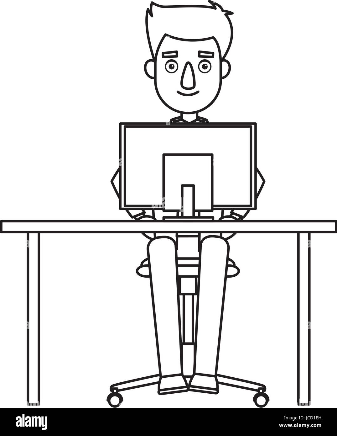 business man entrepreneur working on a laptop computer office desk ...
