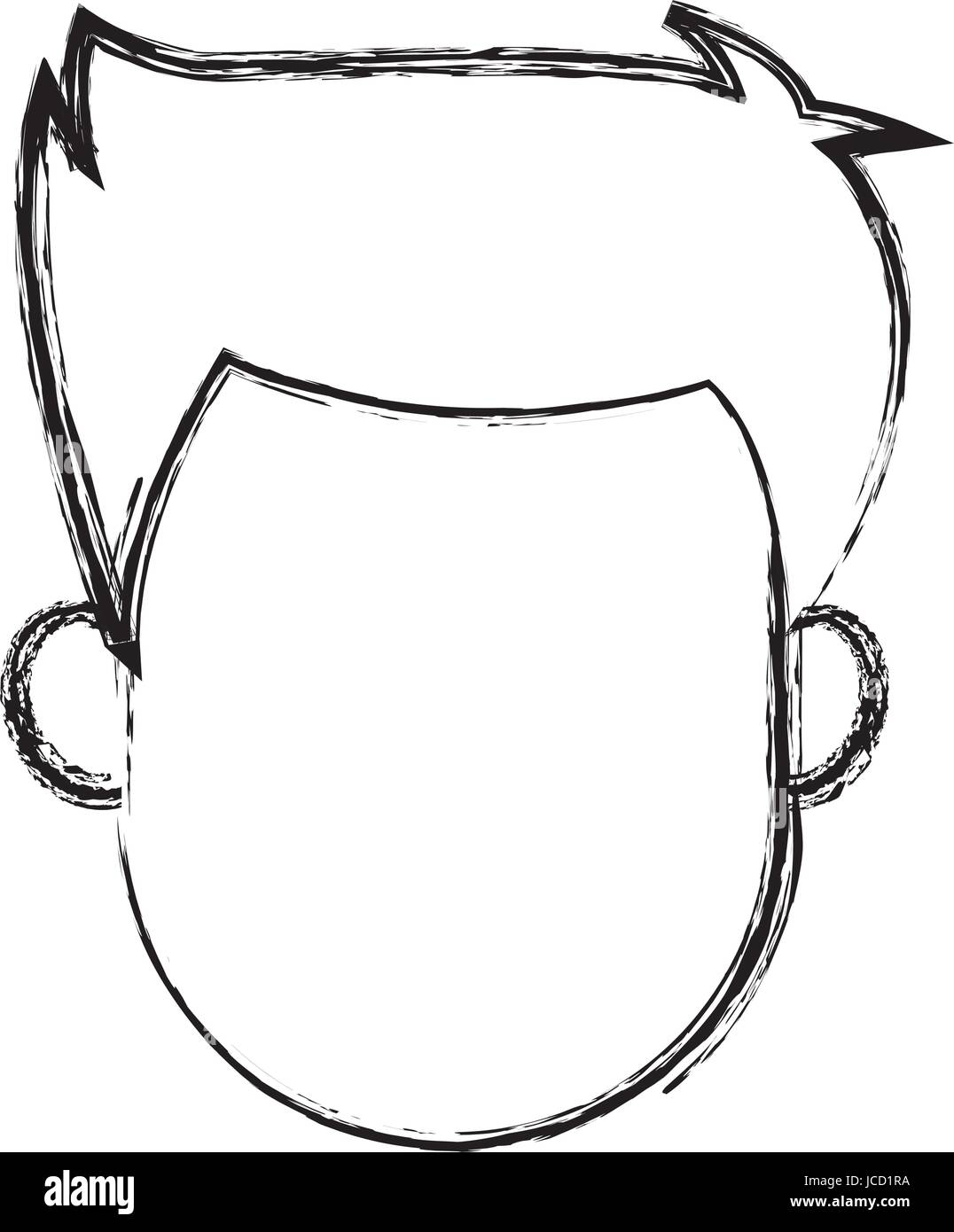 man profile cartoon faceless person character Stock Vector Image & Art ...