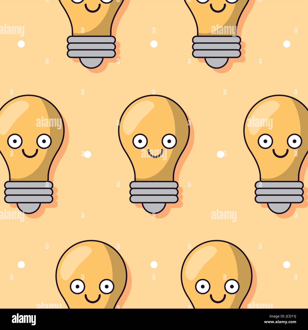 colorful background with pattern of animated light bulb Stock Vector ...