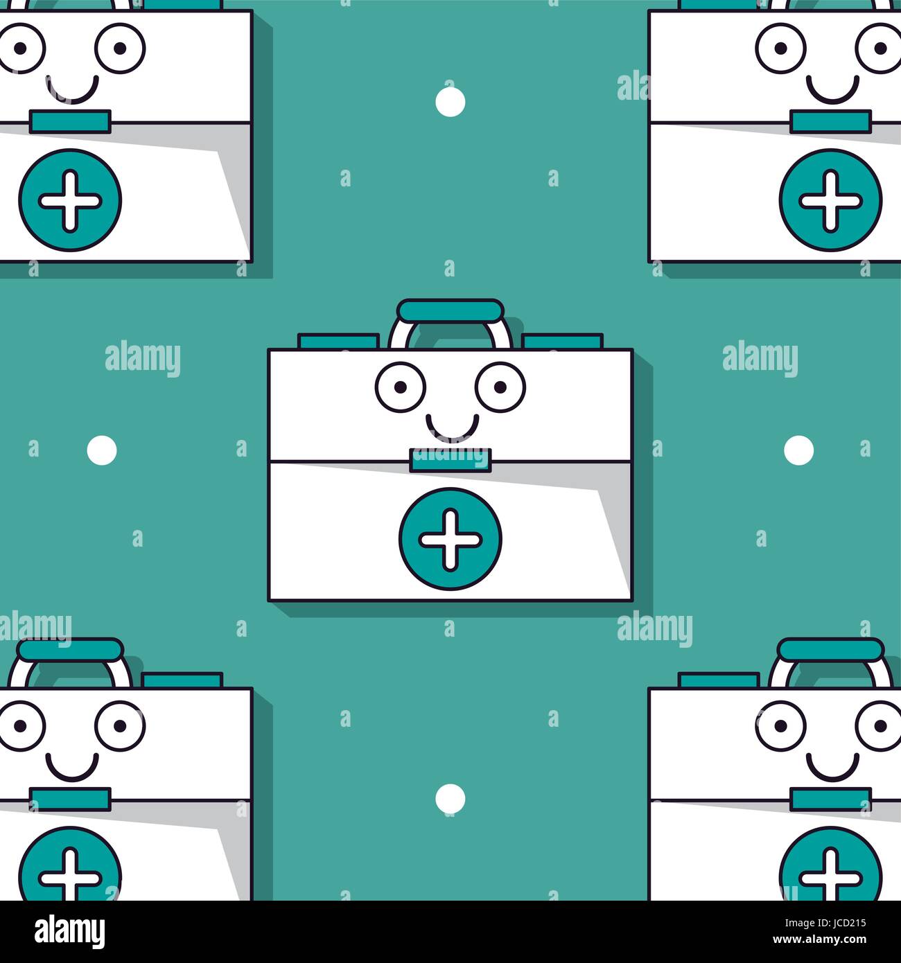 colorful background with pattern of first aid kit animated Stock Vector ...