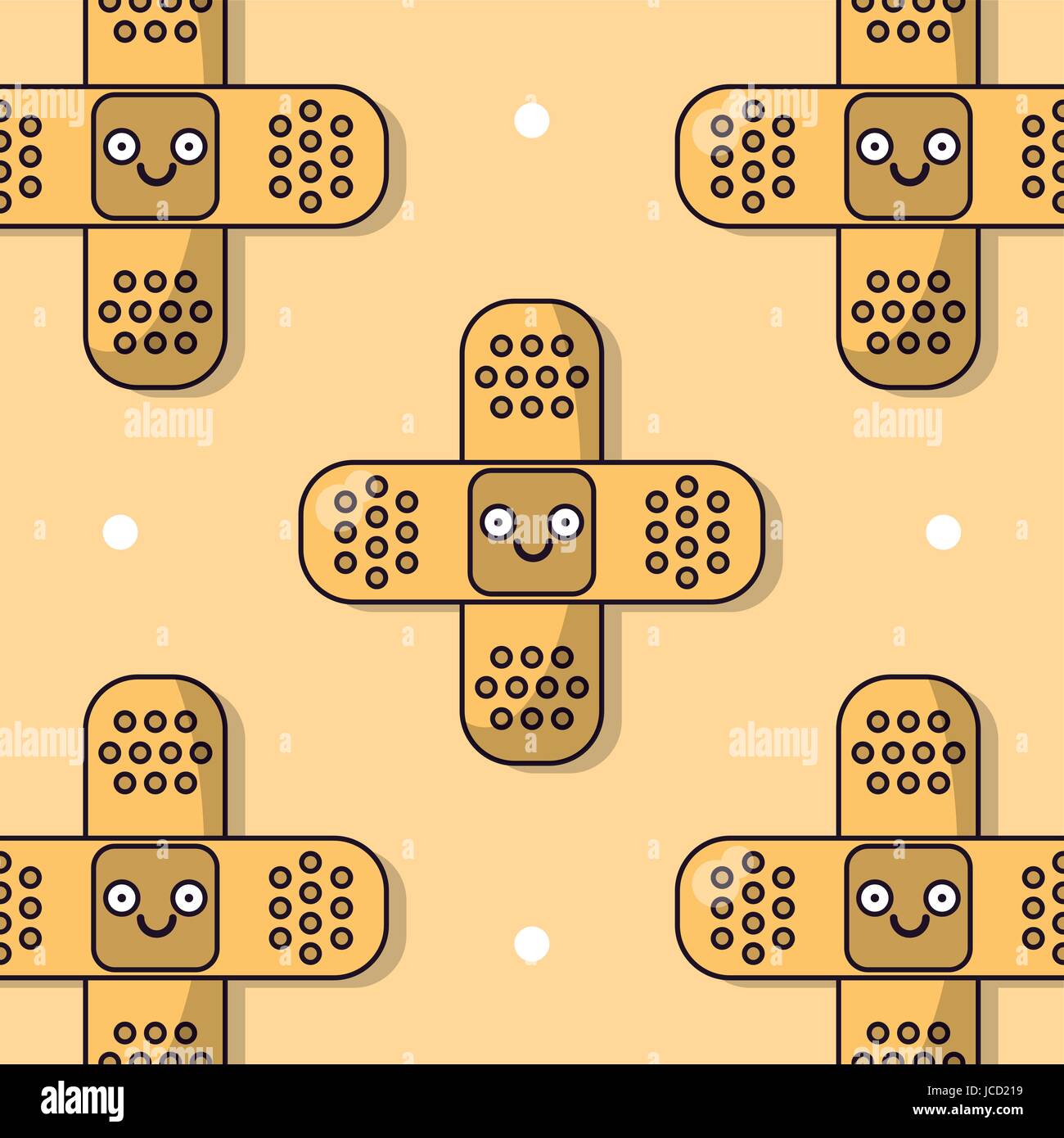 colorful background with pattern of band aids animated Stock Vector ...